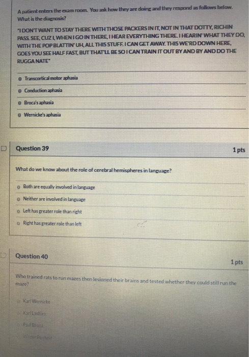 Solved A patient enters the scam room. You ask how they are | Chegg.com