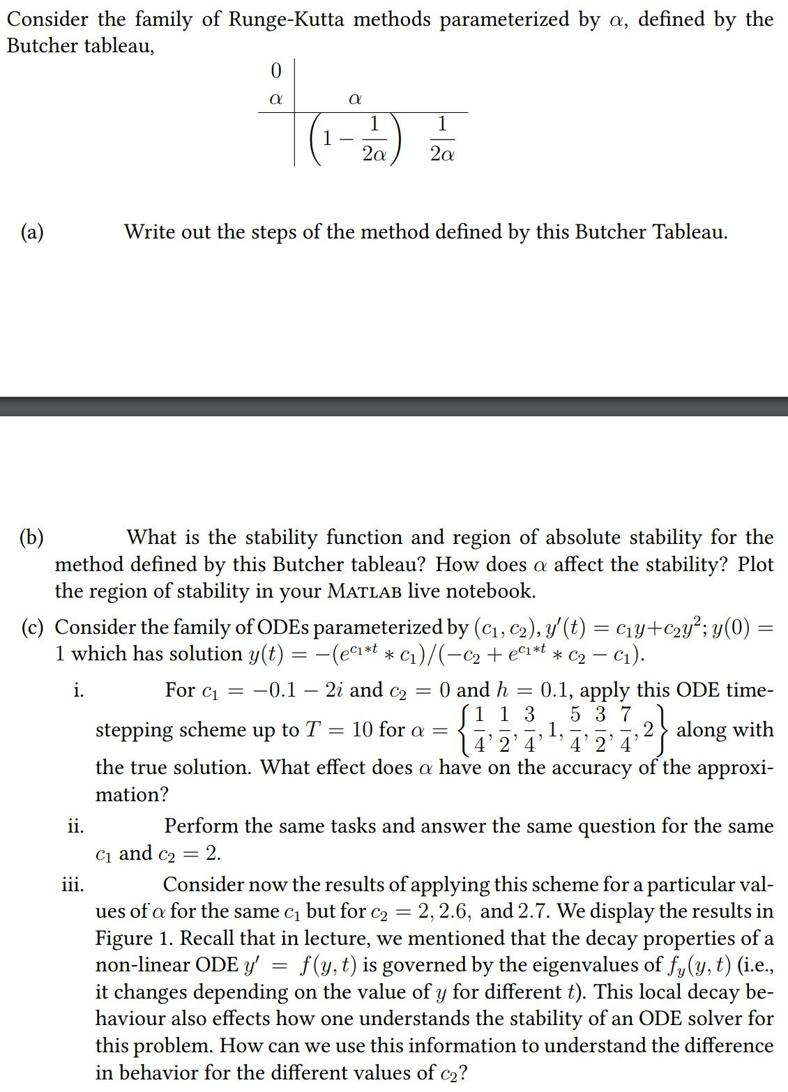 Consider the family of Runge-Kutta methods | Chegg.com