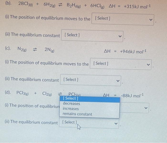 Solved For each of the following reactions, determine the | Chegg.com