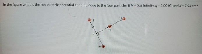 Solved In the figure what is the net electric potential at | Chegg.com