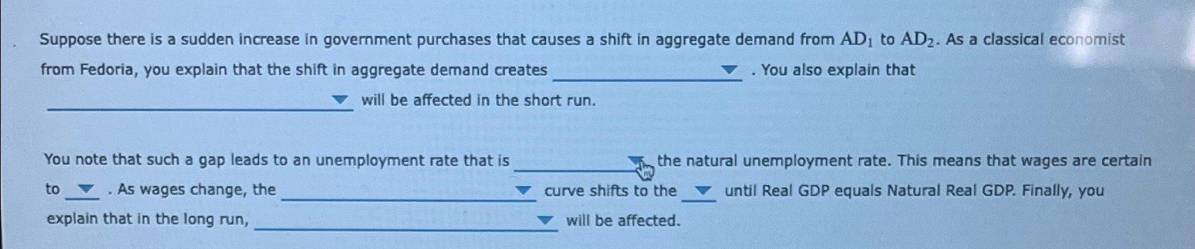Solved Suppose there is a sudden increase in government | Chegg.com