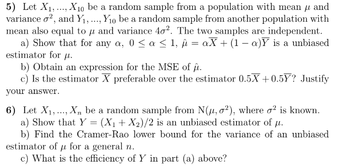 Solved Let x1,...x10 ﻿be a random sample from a population | Chegg.com