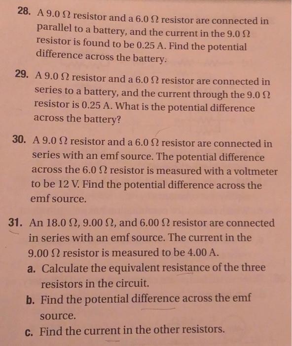 Solved 27 An 8 0Ω Resistor And A 6 0Ω Resistor Are