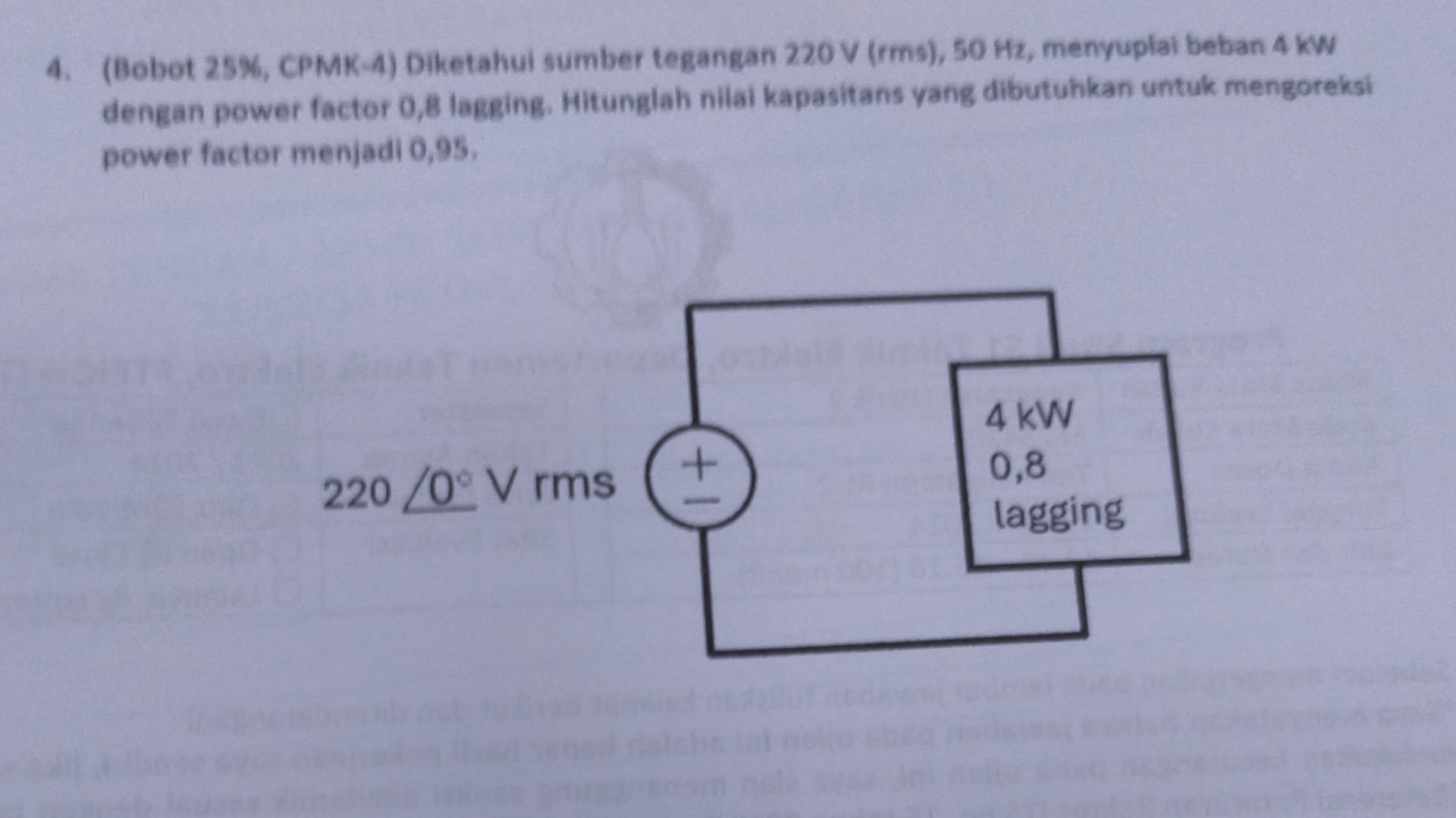 Solved (Bobot 25%,CPMK-4 ﻿Diketahui sumber tegangan | Chegg.com