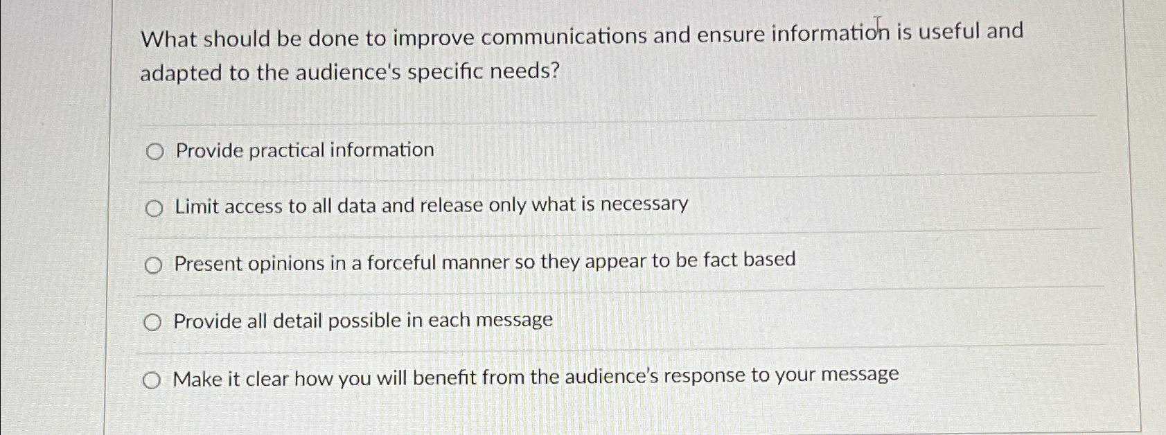 Solved What should be done to improve communications and | Chegg.com