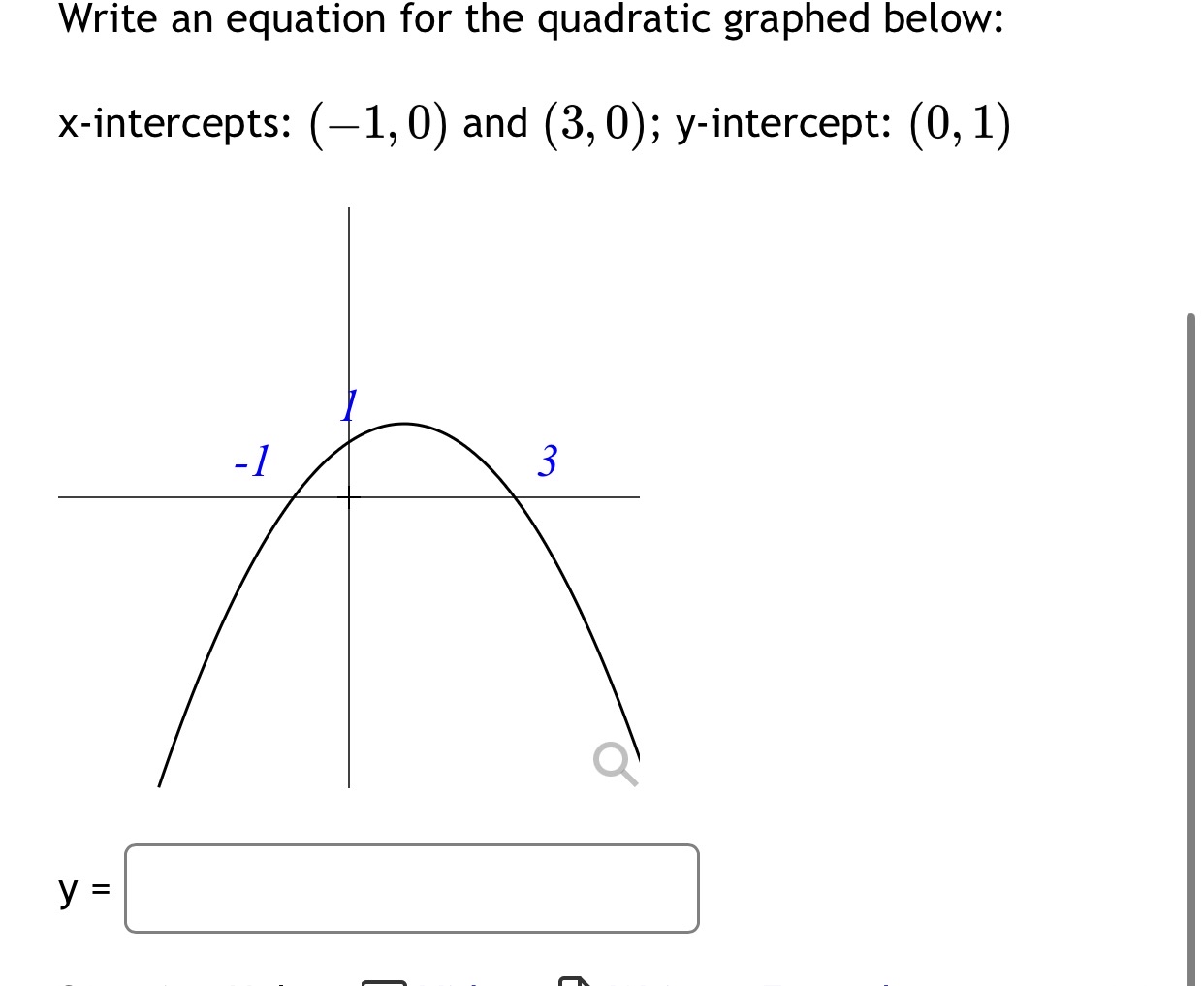 Solved Write an equation for the quadratic graphed | Chegg.com