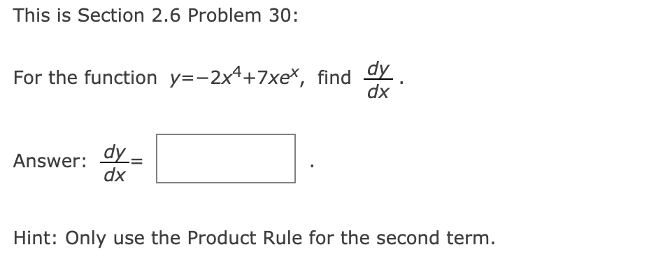 Solved This is Section 2.6 ﻿Problem 30:For the function | Chegg.com