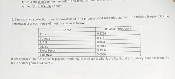 Solved 9. Ben has a large collection of music downloaded to | Chegg.com