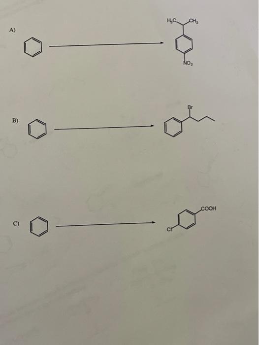 Solved starting from benzene, synthesize the following | Chegg.com