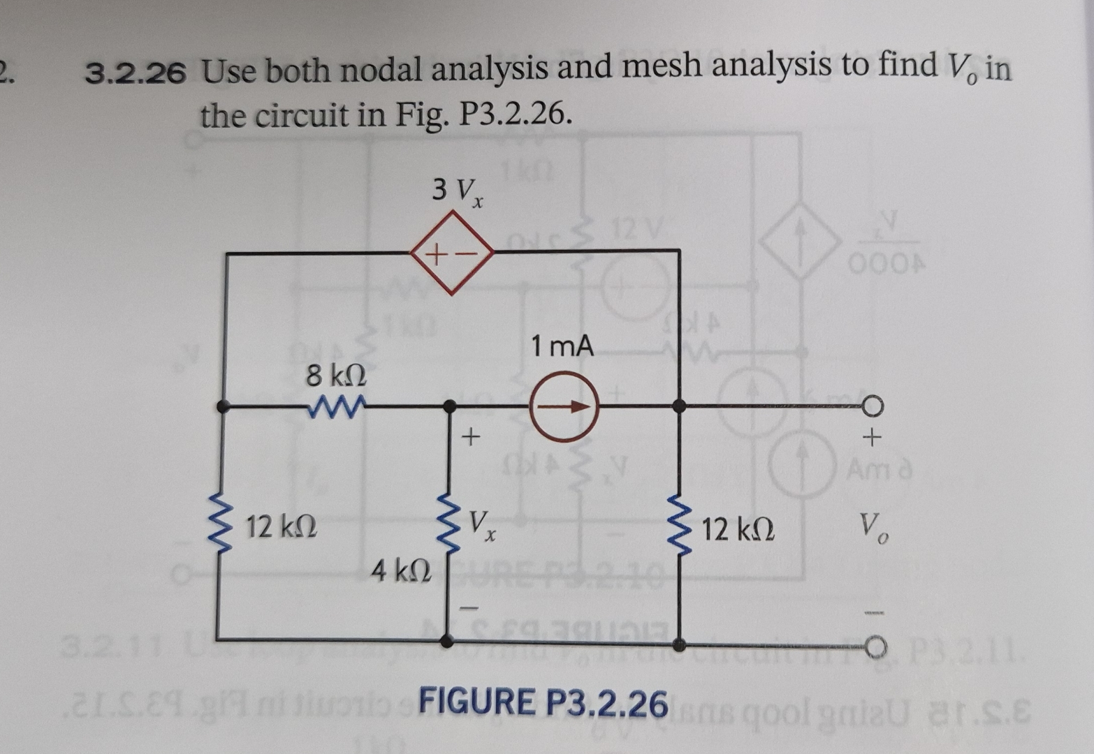 Solved 3.2.26 ﻿Use both nodal analysis and mesh analysis to | Chegg.com