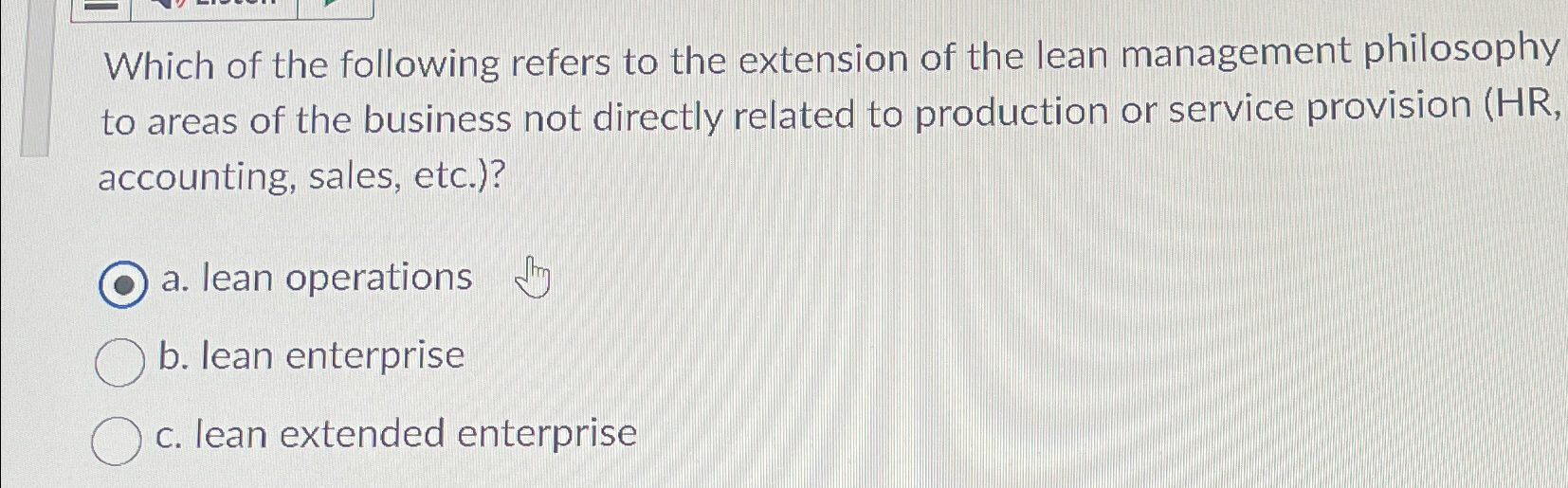 Solved Which of the following refers to the extension of the | Chegg.com