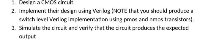 17. Design a CMOS circuit that implements the | Chegg.com