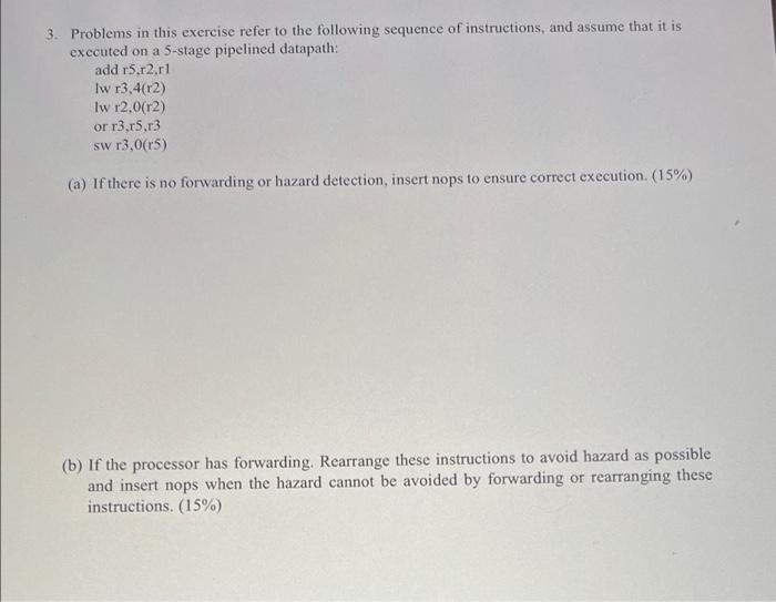 Solved 3. Problems in this exercise refer to the following | Chegg.com