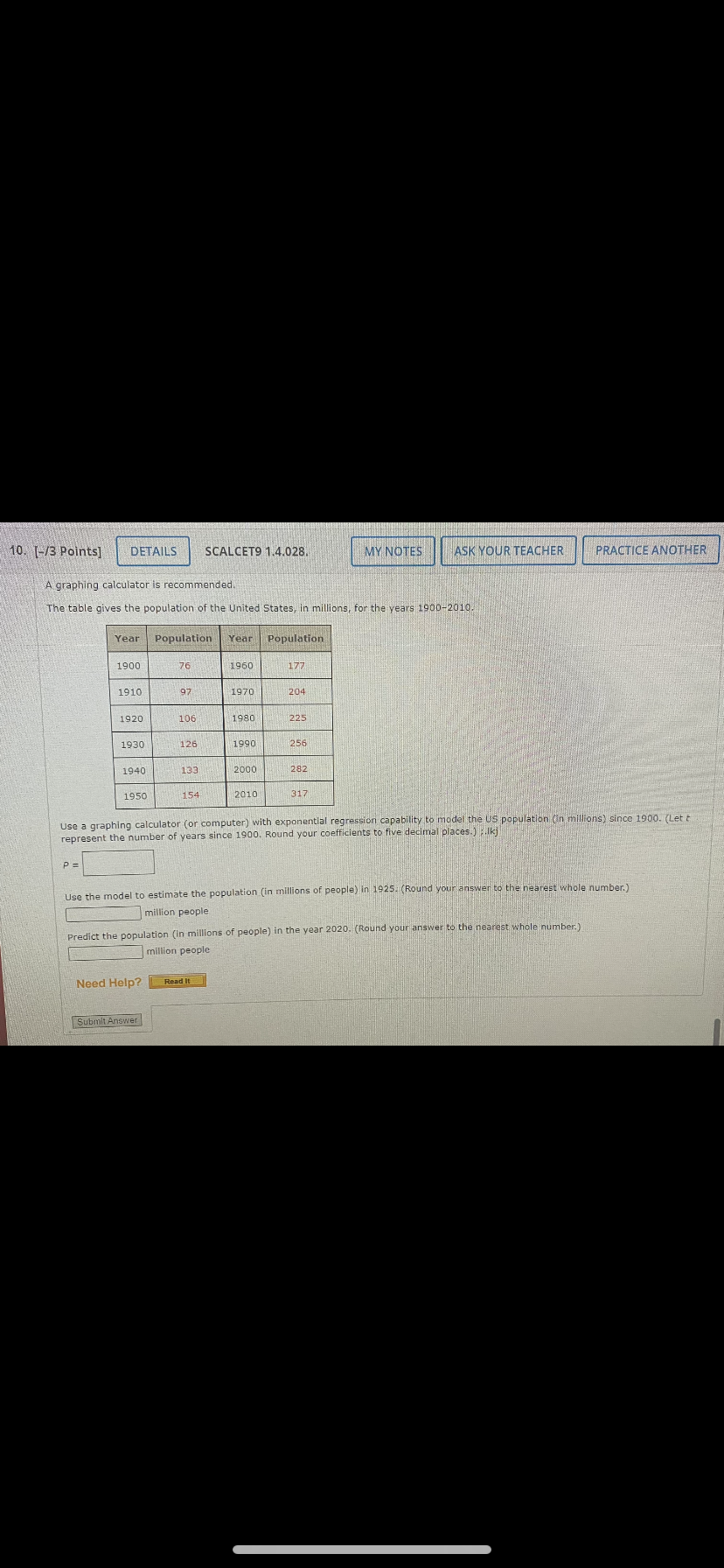 Solved A graphing calculator is recommended.The table gives | Chegg.com