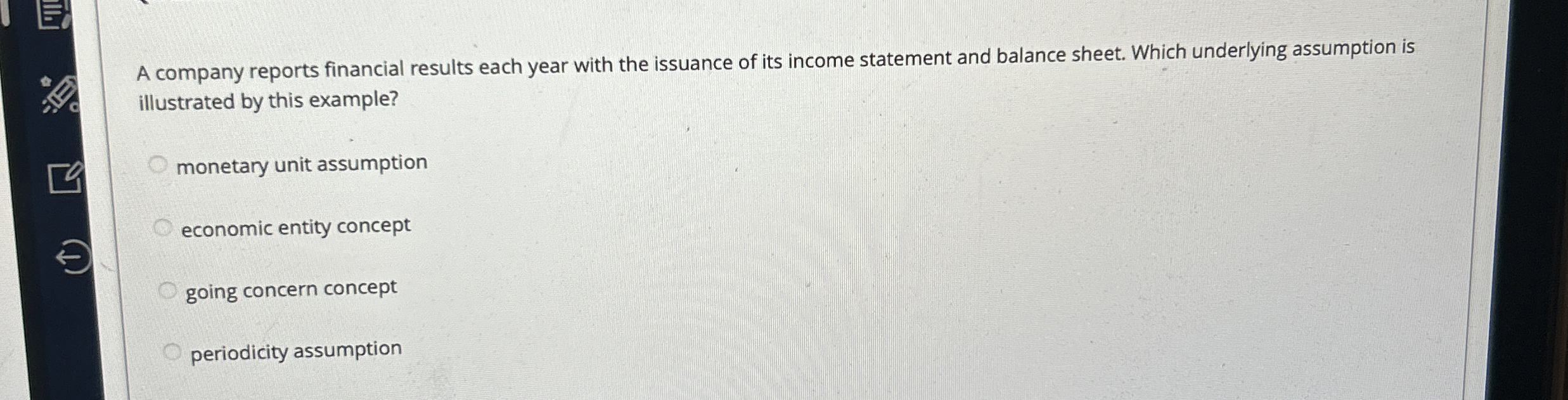 Solved A company reports financial results each year with | Chegg.com