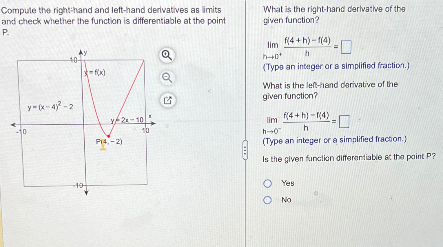 Solved Compute the right-hand and left-hand derivatives as | Chegg.com