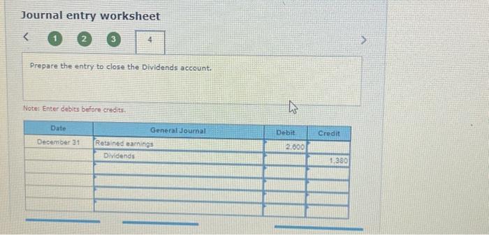 Solved Journal entry worksheet