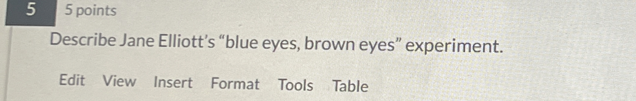 Solved Describe Jane Elliott's "blue eyes, brown eyes" | Chegg.com ...
