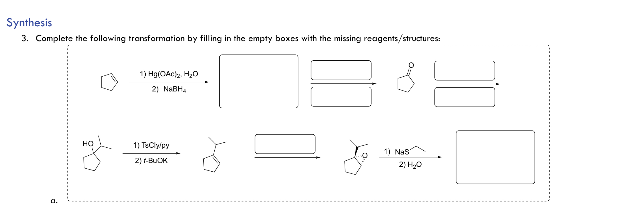 Solved SynthesisComplete the following transformation by | Chegg.com