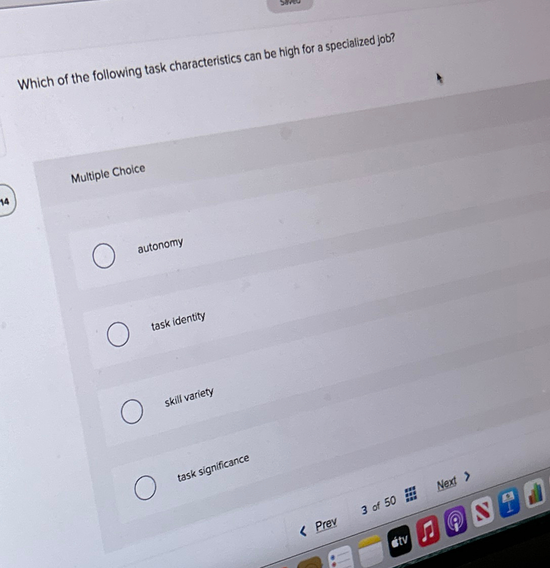 Solved Which of the following task characteristics can be | Chegg.com