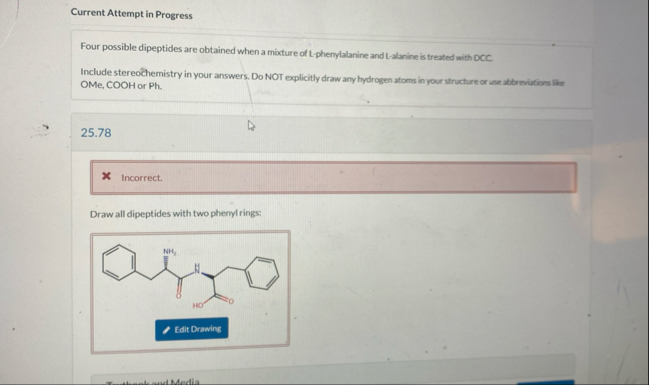 Solved Current Attempt in ProgressFour possible dipeptides | Chegg.com
