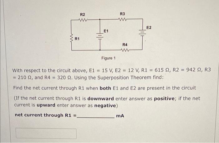 Solved With respect to the circuit above, E1=15 V,E2=12 | Chegg.com
