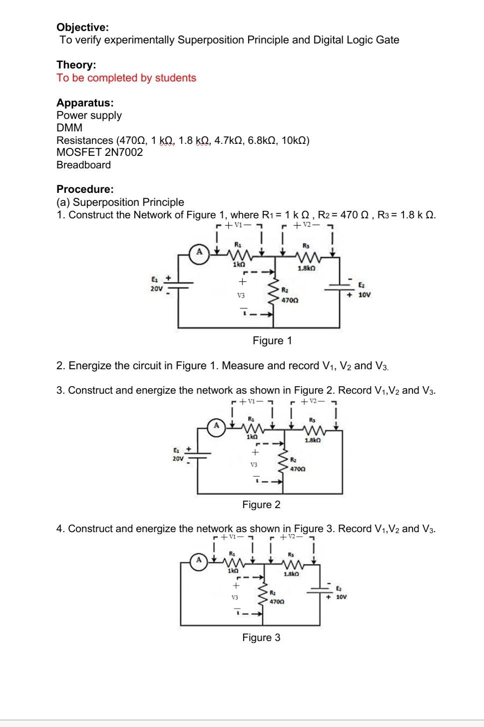 Solved Objective: To verify experimentally Superposition | Chegg.com