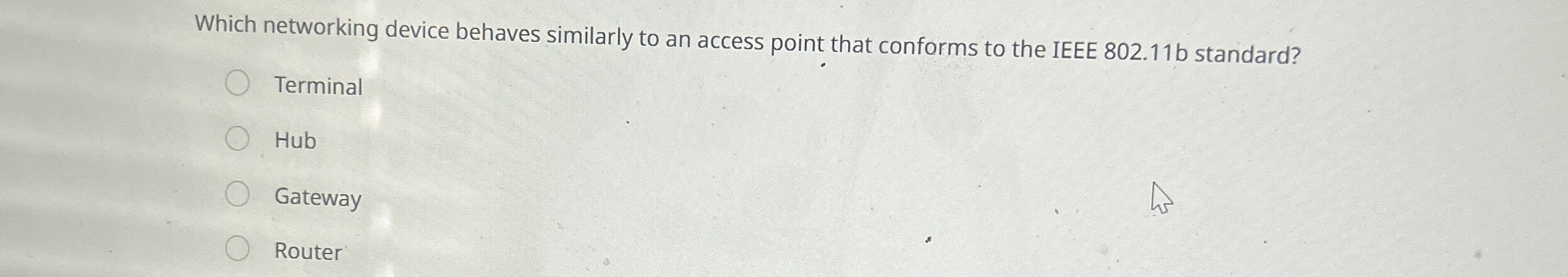 Solved Which networking device behaves similarly to an | Chegg.com
