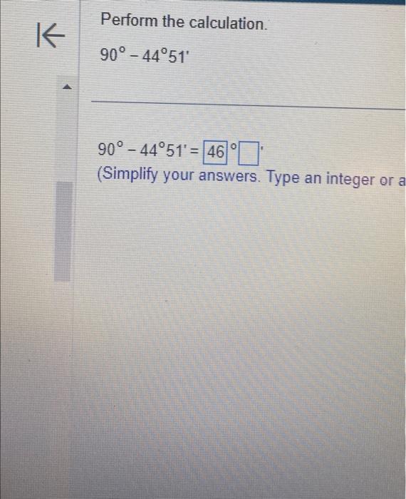 Solved Perform the calculation. 180∘−161∘40′ 180∘−161∘40′= | Chegg.com