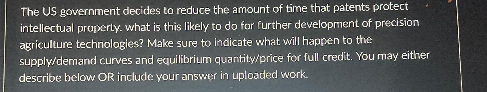 Solved The US government decides to reduce the amount of | Chegg.com