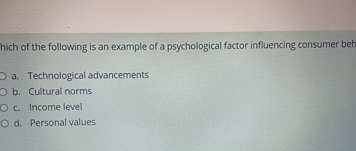 Solved which of the following is an example of a | Chegg.com