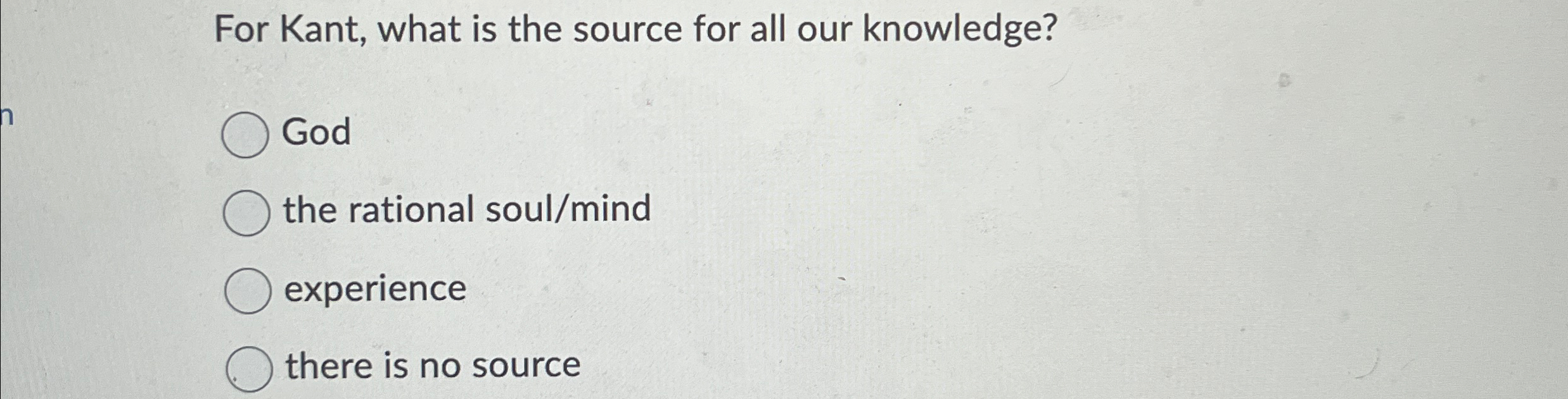 Solved For Kant, what is the source for all our | Chegg.com