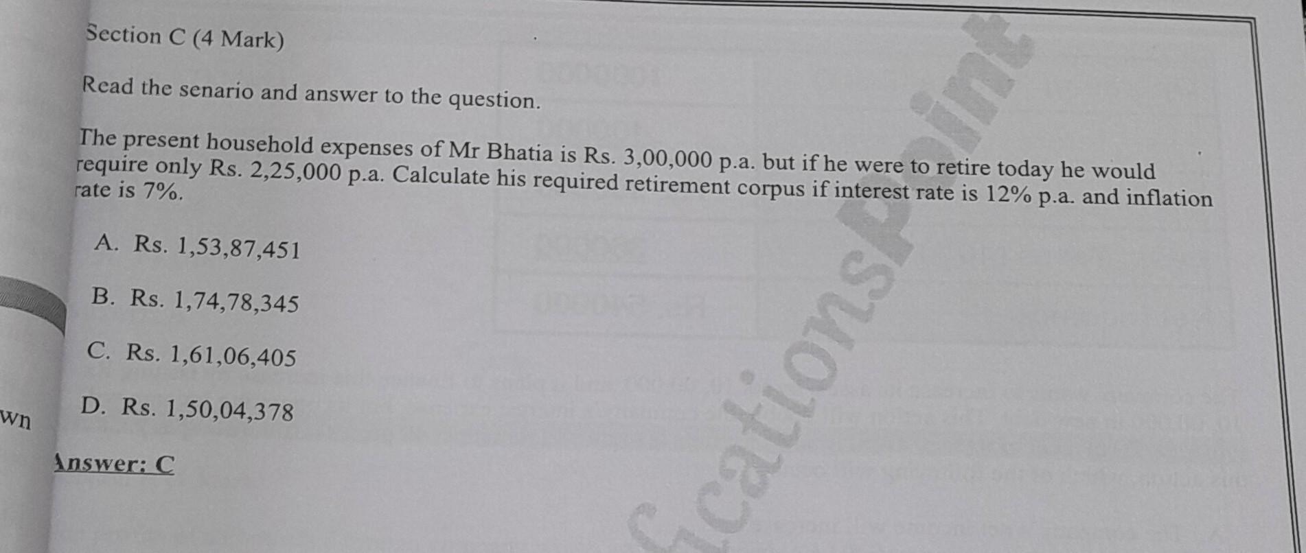 Solved Read the senario and answer to the question. The | Chegg.com