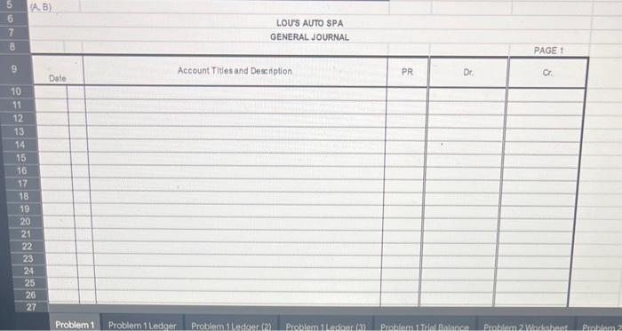 Solved P3-3B. In June, Landis Saunders of Lou's Auto Spa of | Chegg.com