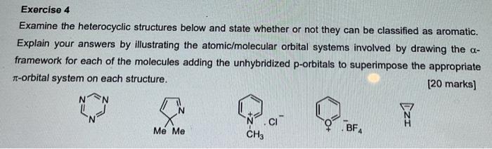Solved Examine the heterocyclic structures below and state | Chegg.com