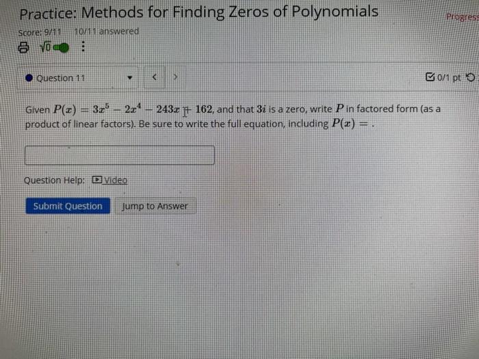 Solved Practice: Methods for Finding Zeros of Polynomials | Chegg.com
