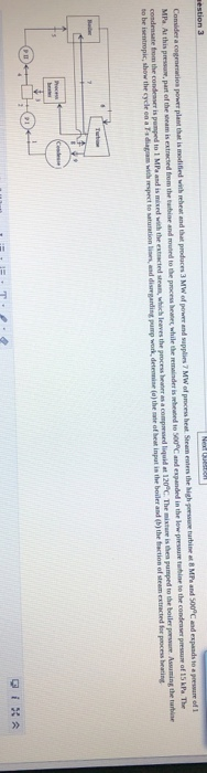 Solved testion 3 Net Ouestion Considera cogeneration power | Chegg.com