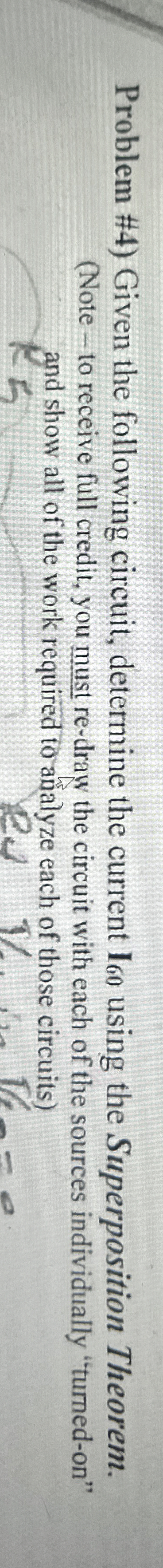 Solved Problem #4) ﻿Given the following circuit, determine | Chegg.com