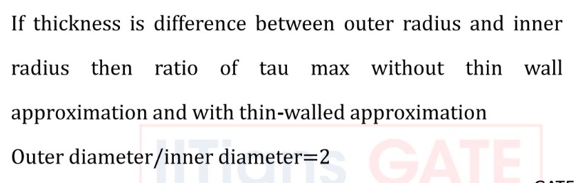 Solved If thickness is difference between outer radius and | Chegg.com