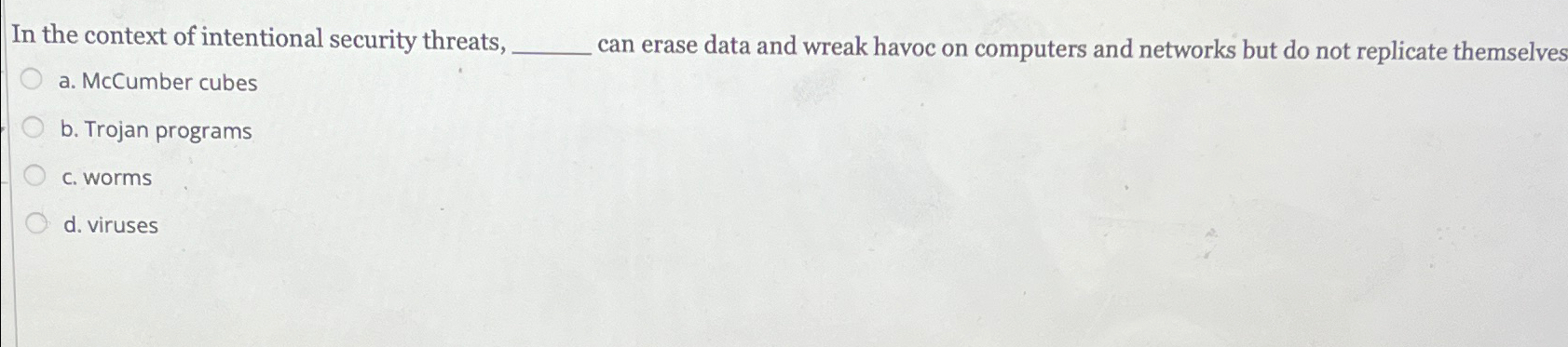 Solved In the context of intentional security threats, can | Chegg.com