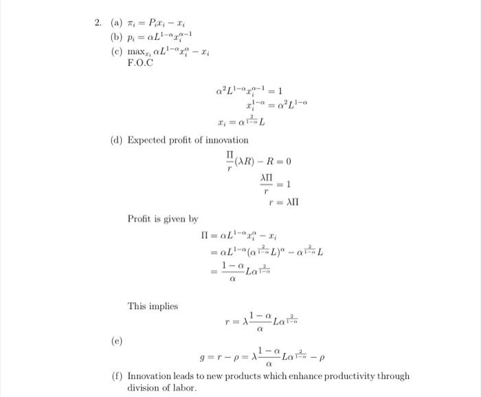 Solved Questions regarding economic growth, Romer model.The | Chegg.com