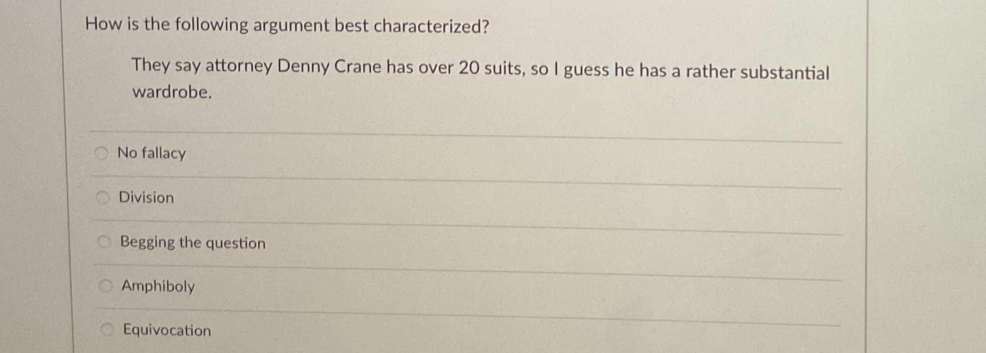 Solved How is the following argument best characterized?They | Chegg.com