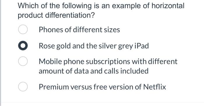 Solved Which of the following is an example of horizontal | Chegg.com