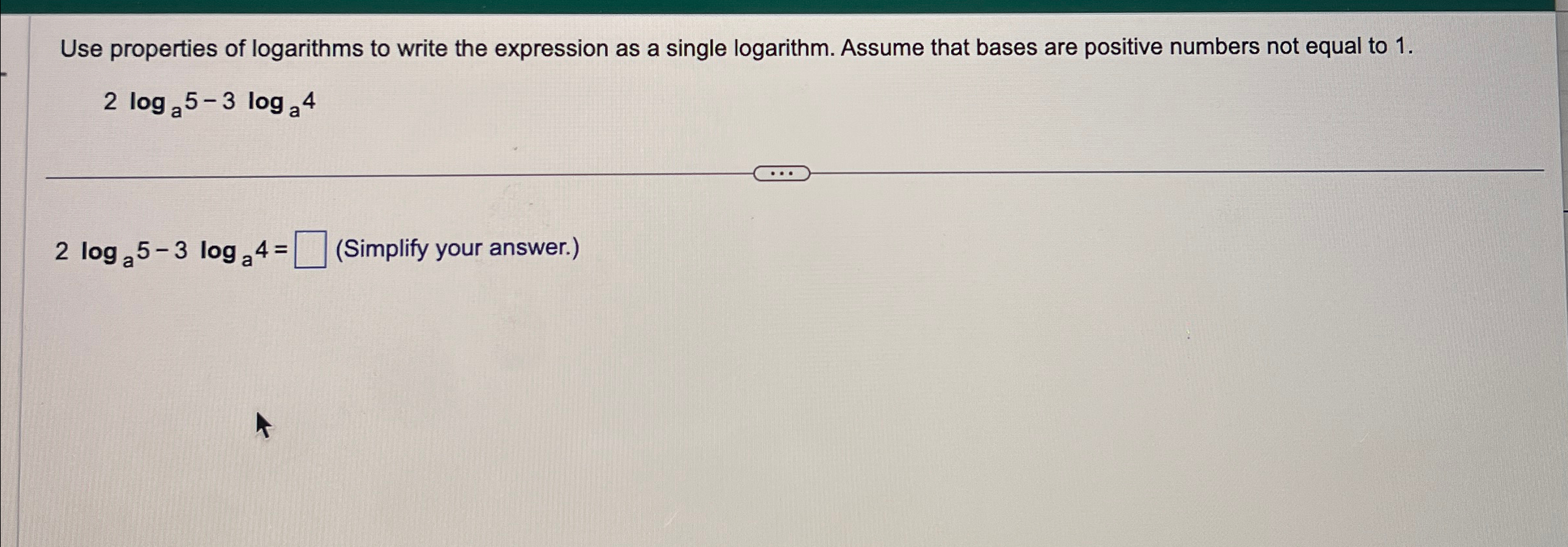 Solved Use properties of logarithms to write the expression | Chegg.com