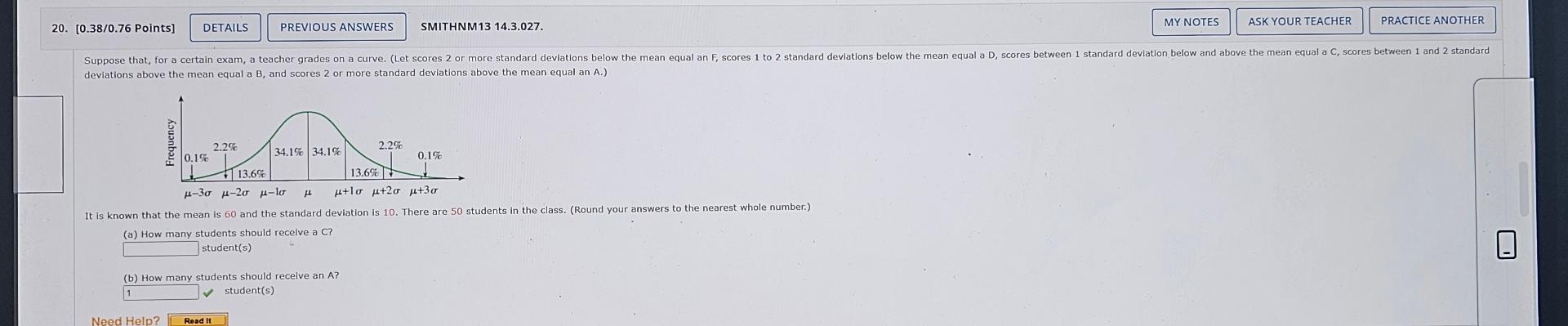 Solved deviations above the mean equal a B, and scores 2 or | Chegg.com