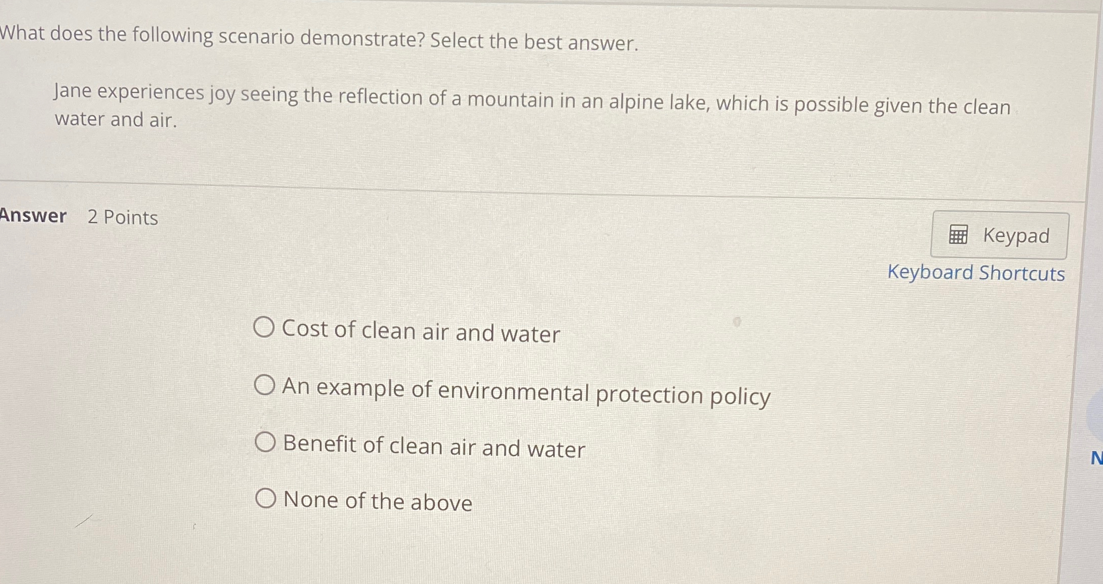 Solved What does the following scenario demonstrate? Select | Chegg.com