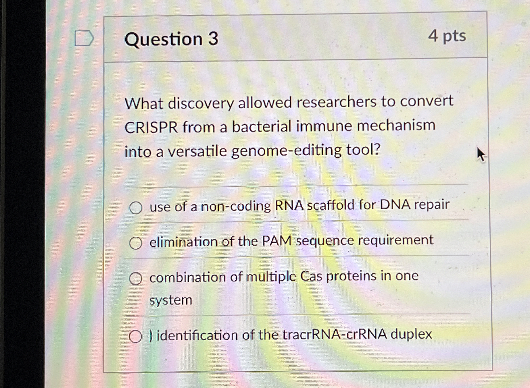 Solved Question 34 ﻿ptsWhat discovery allowed researchers to | Chegg.com