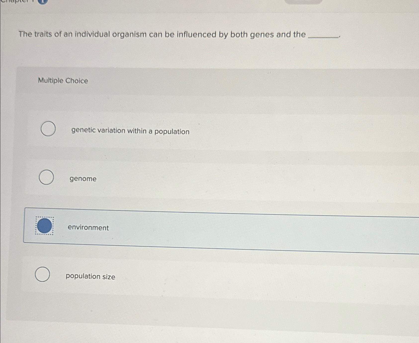 Solved The traits of an individual organism can be | Chegg.com