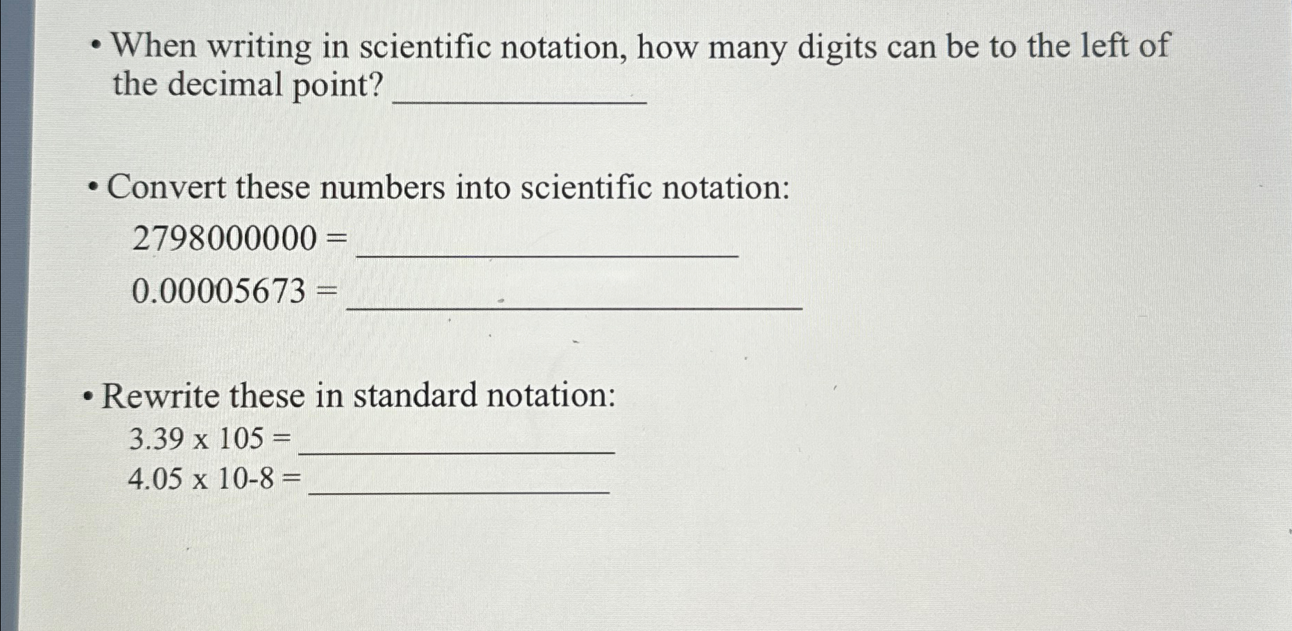 Solved -When writing in scientific notation, how many digits | Chegg.com