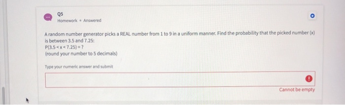 Solved Q5 Homework . Answered A random number generator | Chegg.com